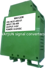 China WAYJUN 12bits  RS485 to 4-20mA RS232 to 0-5V green D/A Converters analog I/O module CE approved  DIN35 supplier