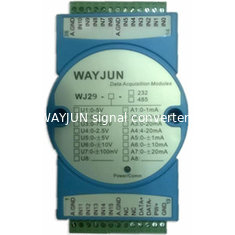 China WAYJUN 16-CH Analog Signal to RS485/232 Modbus Converters DIN35 blue signal acquisition CE approved supplier