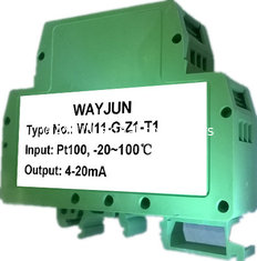 China WAYJUN 3000V isolation two wire 4-20mA loop powered RTD temperature signal transmitter DIN35 signal converter supplier