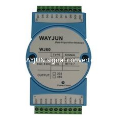 China WJ60 series 8 channels DI/DO Digital Signal Converter, Dry contact  to RS485 converters,blue DIN35 supplier