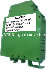 China WAYJUN 3000V isolation Frequency to Current/Voltage Isolated Transmitter DIN35 signal converter green supplier