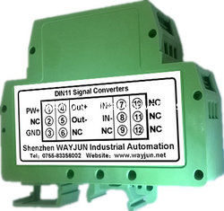 China WAYJUN 3000VDC isolation Potentiometer to DC Signal Transmitter signal converter green DIN35 CE approved supplier