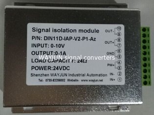 China WAYJUN 0-500mA/0-5A AC to DC signal Isolated Transmitter green DIN35 signal converter supplier
