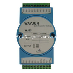 China Eight channels Dry contact to rs485 Converter, blue data acquisition module DIN35 3000V isolation supplier