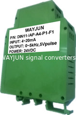 China 3000V isolation 4-20mA to 1-5KHz Signal Isolated Transmitter DIN35 signal converter green supplier